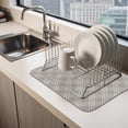 Beige Grid Dish Drying Mats for Kitchen Counter, Modern Minimalist ...