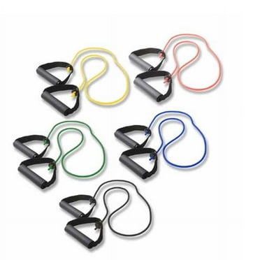 CanDo tubing exerciser with ankle cuffs, yellow - Walmart.com