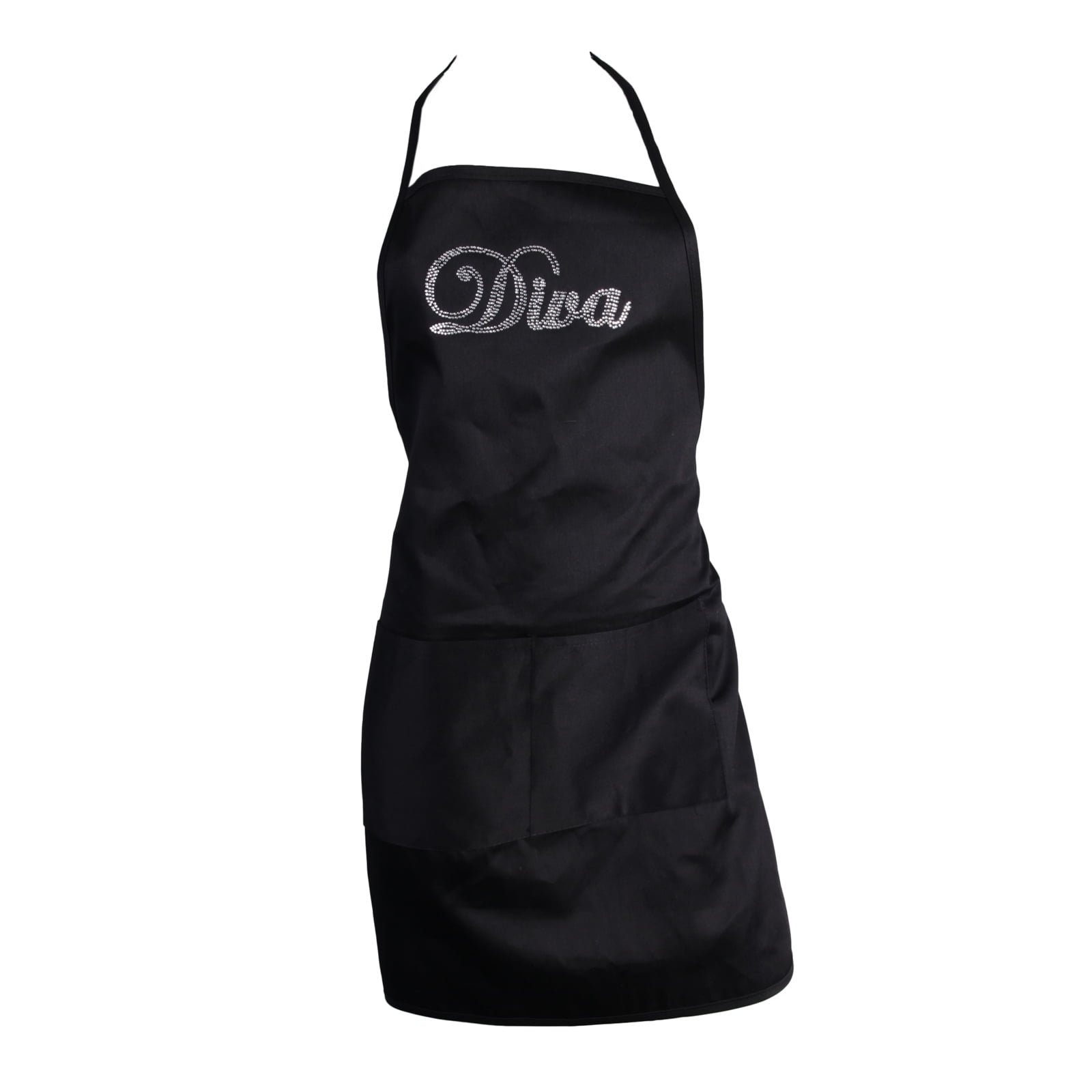 Women's Black Crystal Bling Kitchen Cooking Apron - Walmart.com