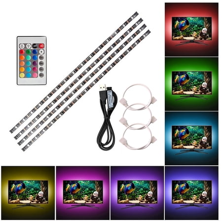 4 * 50cm USB LED Strip Lights Kit Flexible Strip Lights with Mini ...