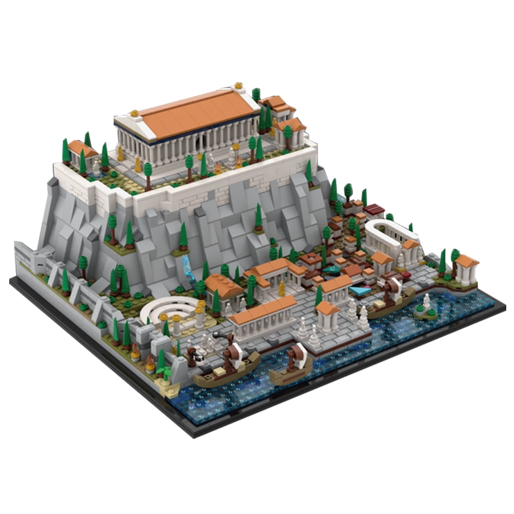 Gobricks MOC Grecia Acrópolis de Atenas Parthenon anfiteo bloques de ...