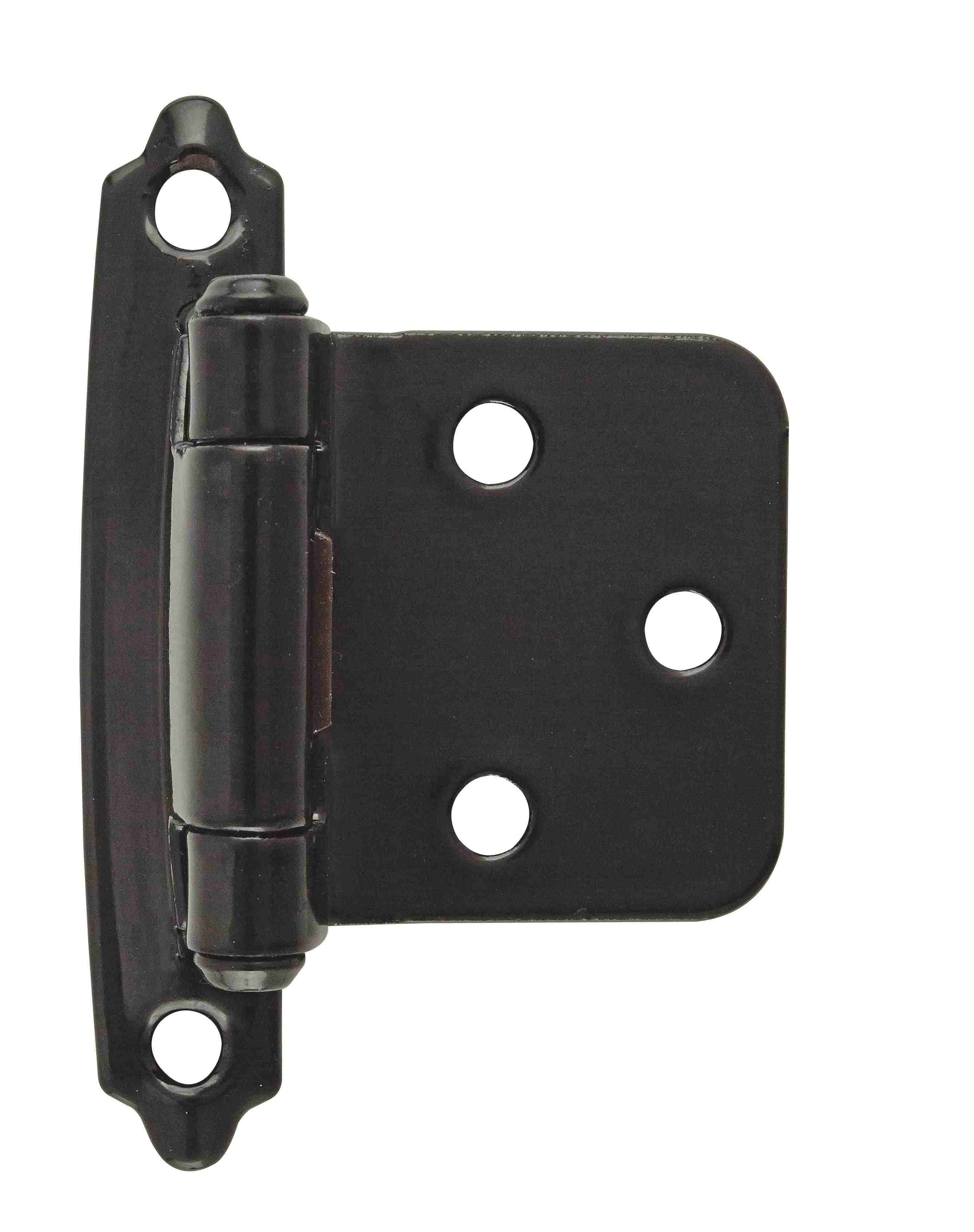 Amerock Variable Overlay Self-Closing, Face Mount Black Hinge - 1 Pair ...