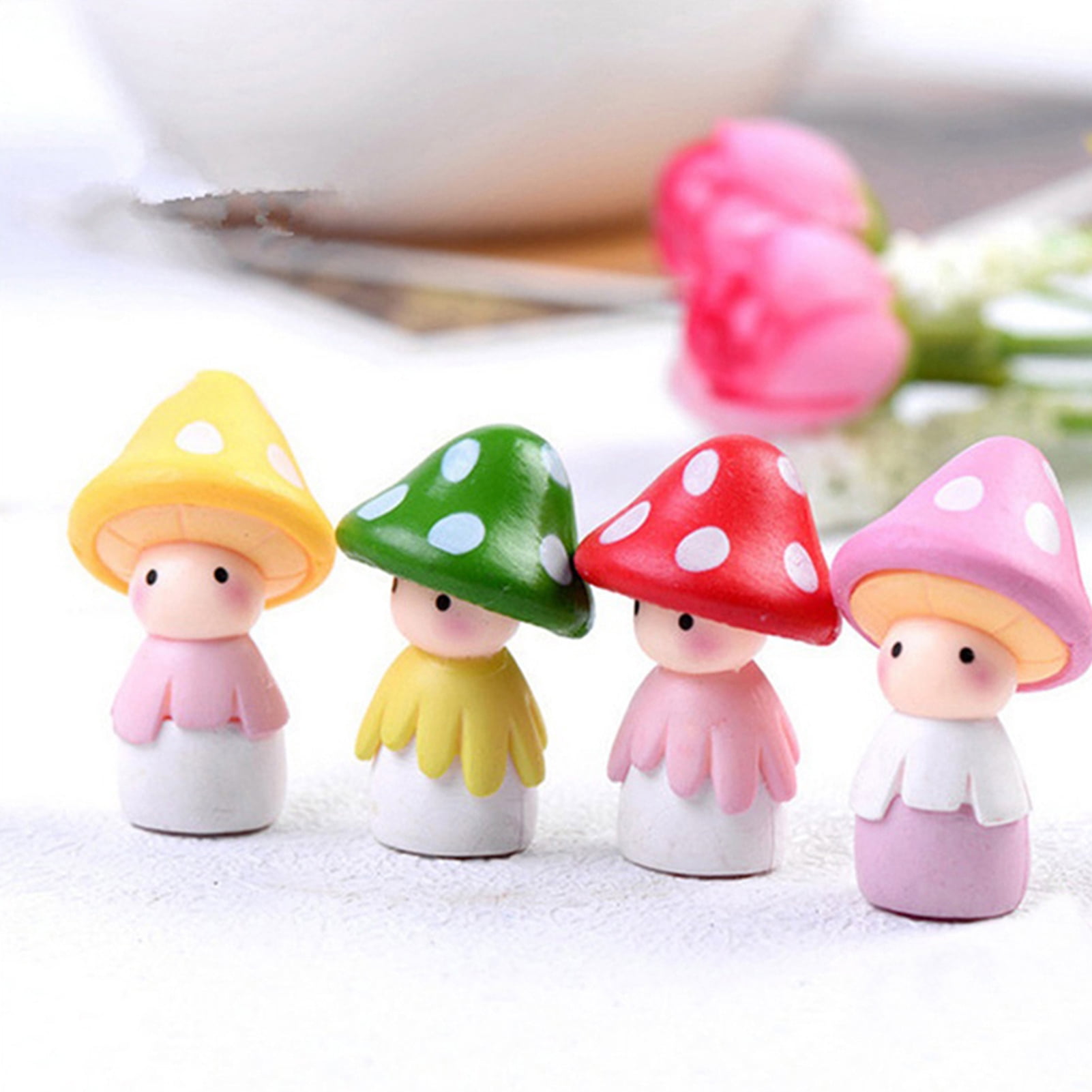 Mushroom Figurine Cute Handmade Resin Home Mushroom Figurine for Garden ...