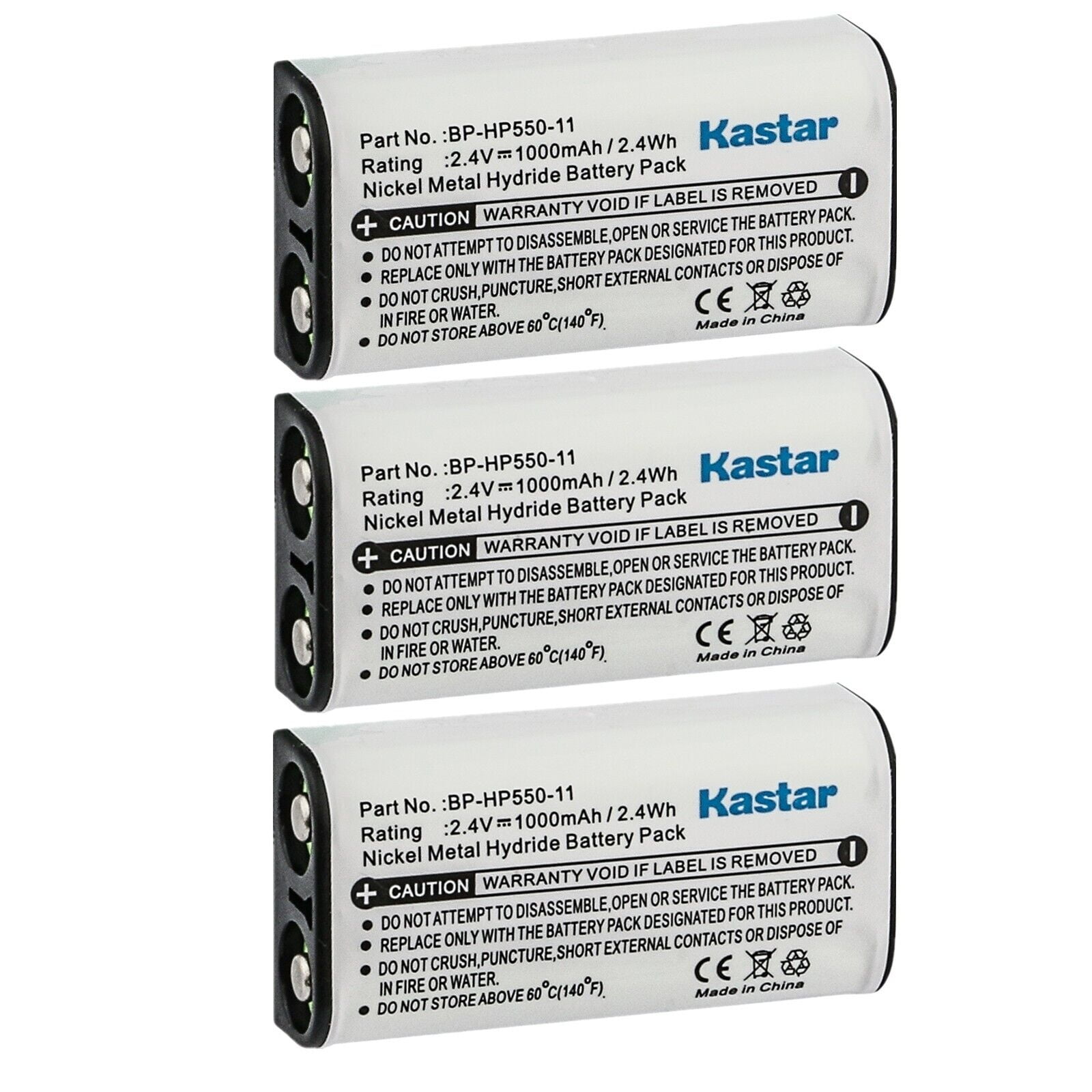 Kastar 3-Pack BP-HP550-11 2.4V 1000mAh Ni-MH Battery Replacement for ...