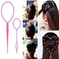 8Pcs Hair Brushes Set with 4Pcs Topsy Hair Tail Tools 1Pcs Bristle ...