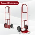 Gymax Heavy Duty Hand Truck Trolley 660lbs Capacity Dolly Cart w ...