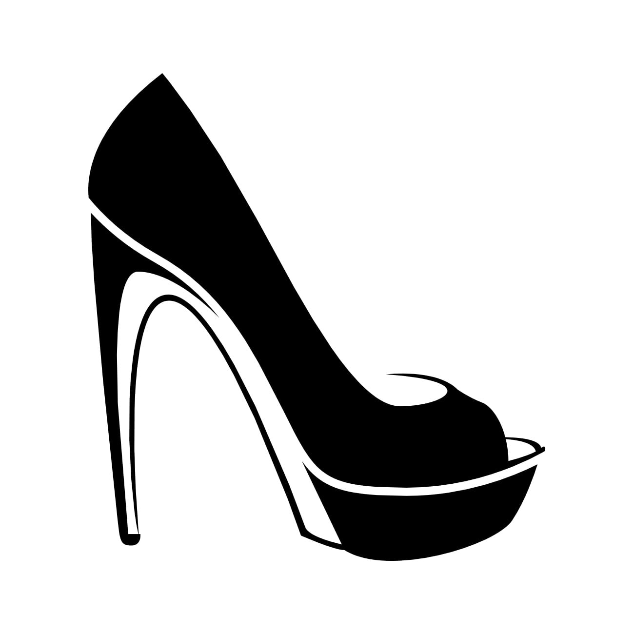 Stiletto Heel Sticker Decal Die Cut - Self Adhesive Vinyl ...