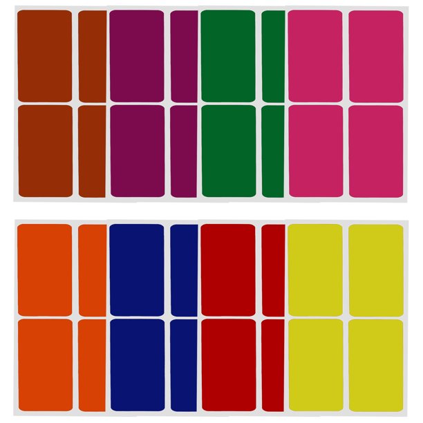 Moving Sticker Color Code Labels in 8 Assorted Colors 3 x 2 Labels (7.5 ...