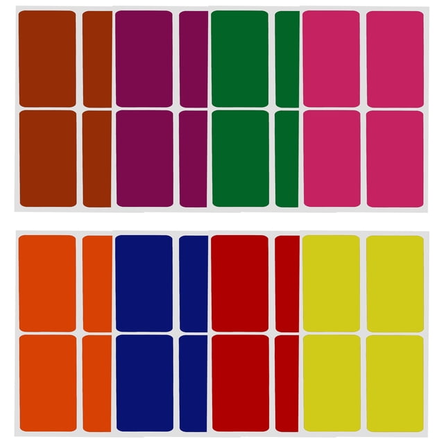 Moving Sticker Color Code Labels in 8 Assorted Colors 3 x 2 Labels (7.5 ...