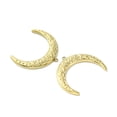 304 Stainless Steel Pendants Double Horn/Crescent Moon Charm Real 14K ...