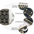 54x78 Inch Shower Curtain Decorative Boho Floral Black Bathtub Bath ...