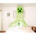 Minecraft Green Creeper Kids Bed Canopy, Game-inspired Bedroom ...