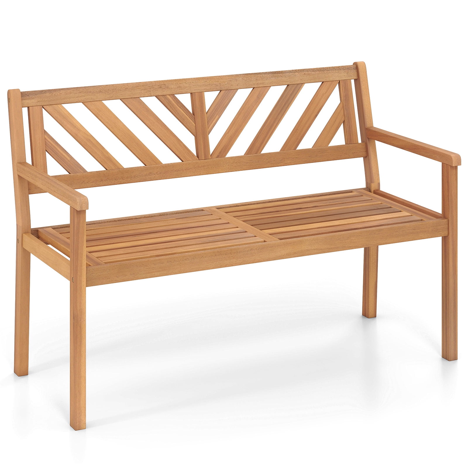 Click here for Gymax Outdoor Loveseat Bench 2-Person Patio Acacia... prices