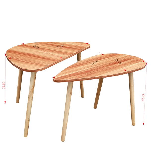 Buy Nesting Coffee Table, Set of 2 Drop Shape Table, Triangle Table ...