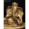 6" Lord Ganesha - The Auspicious Resting Form | Brass Sculpture ...