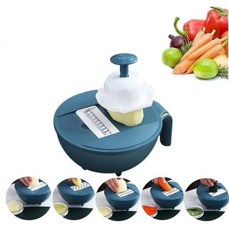 Wheat Straw Vegetable Choppers - 10 in 1 Mandoline Slicer Multi ...