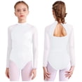 Aislor Girls Sparkly Rhinestones Long Sleeve Gymnastics Leotard Ballet ...