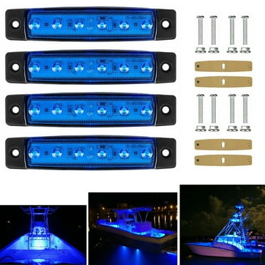 EROCK 2Pcs White Round Marine Boat LED Stern Transom Lights Cabin Deck ...