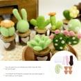 BRIGHTFUFU 1Set Needle Felting Flowerpot Kit DIY Succulent Pot Felting ...