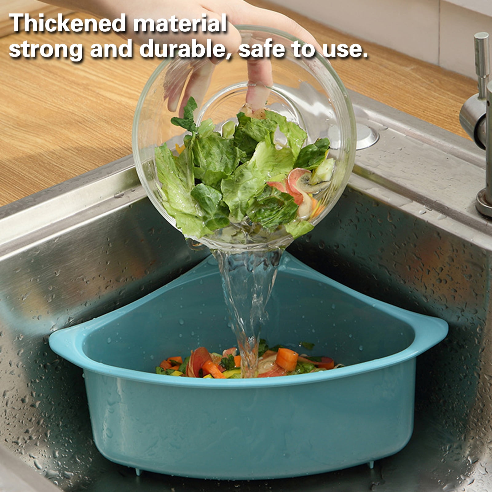 Washranp Triangular Sink Strainer Basket,Corner Kitchen Sink Drain ...