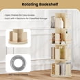 SolaceHue 4-Tier Rotating Bookshelf, 360° Display Rack w/Dividers ...