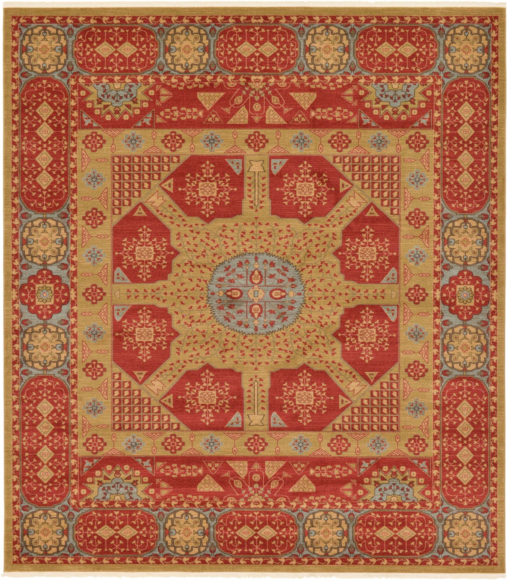 Rugs.com Amina Collection Rug – 10' x 11' 4 Red Flatweave Rug Perfect ...