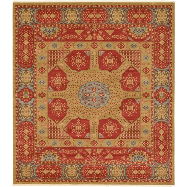 Rugs.com Amina Collection Rug – 10' x 11' 4 Red Flatweave Rug Perfect ...