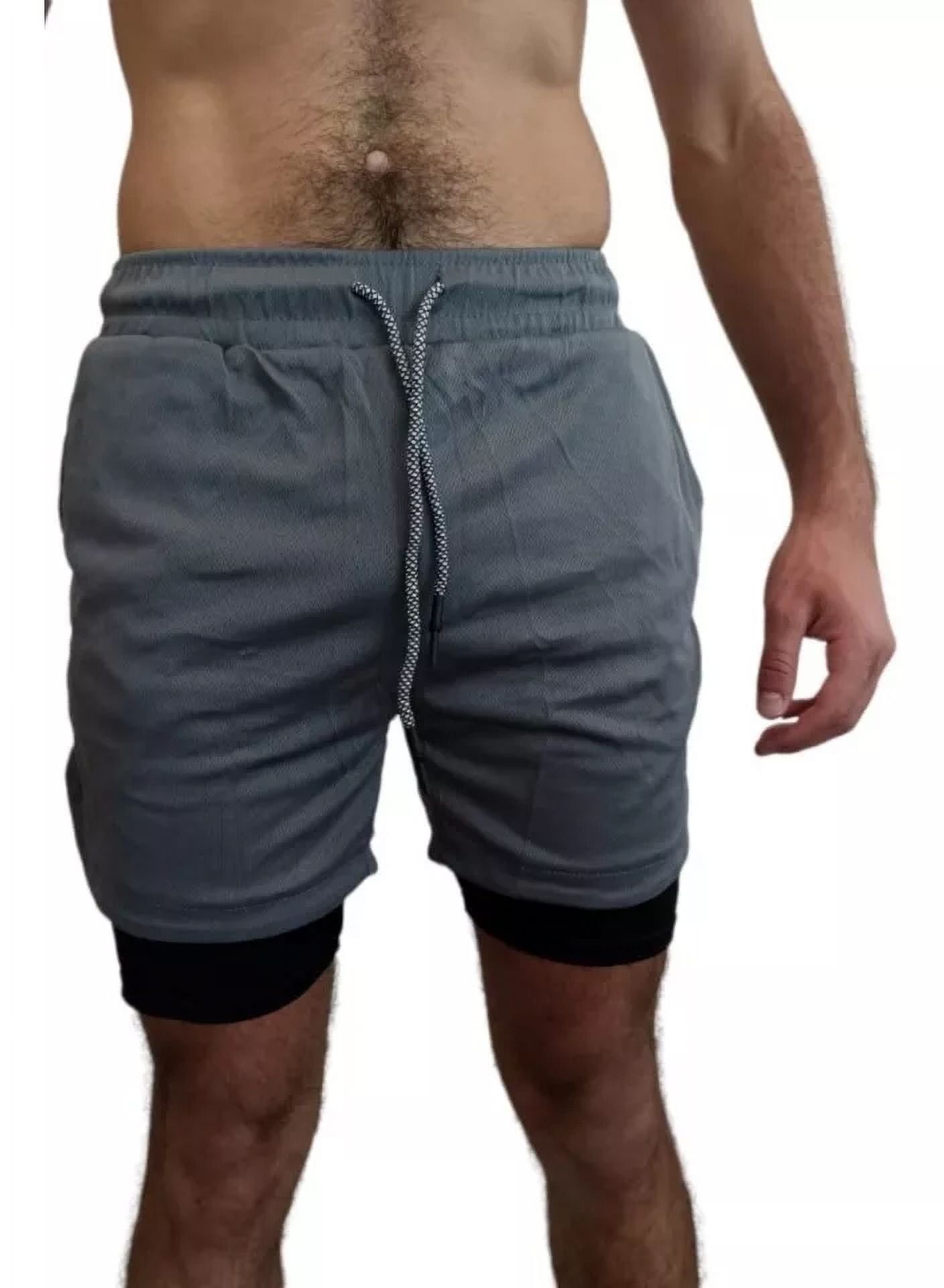 Gimnasio Short Con Licra Deportiva 2 En 1 Hombre Correr Fit | Walmart ...