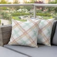 2 Pack Outdoor Waterproof Throw Pillow Covers,Watercolor Abstract Line ...
