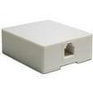 Leviton White 6-Wire Surface Mount Phone Jack Telephone C2645-W ...