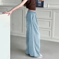2026 New Girls Wide Leg Plaid Pants Elastic High Waist Drawstring ...