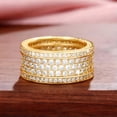 DESIGNICE Women Romantic 18k Yellow Gold Plated Rings Cubic Zirconia ...