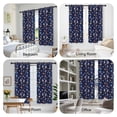 Astronaut and Planet Blue Pattern Blackout Curtains,Triple Weaved ...