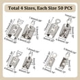 4Bags 4 Styles 304 Stainless Steel Folding Crimp Ends Fold Over Crimp ...
