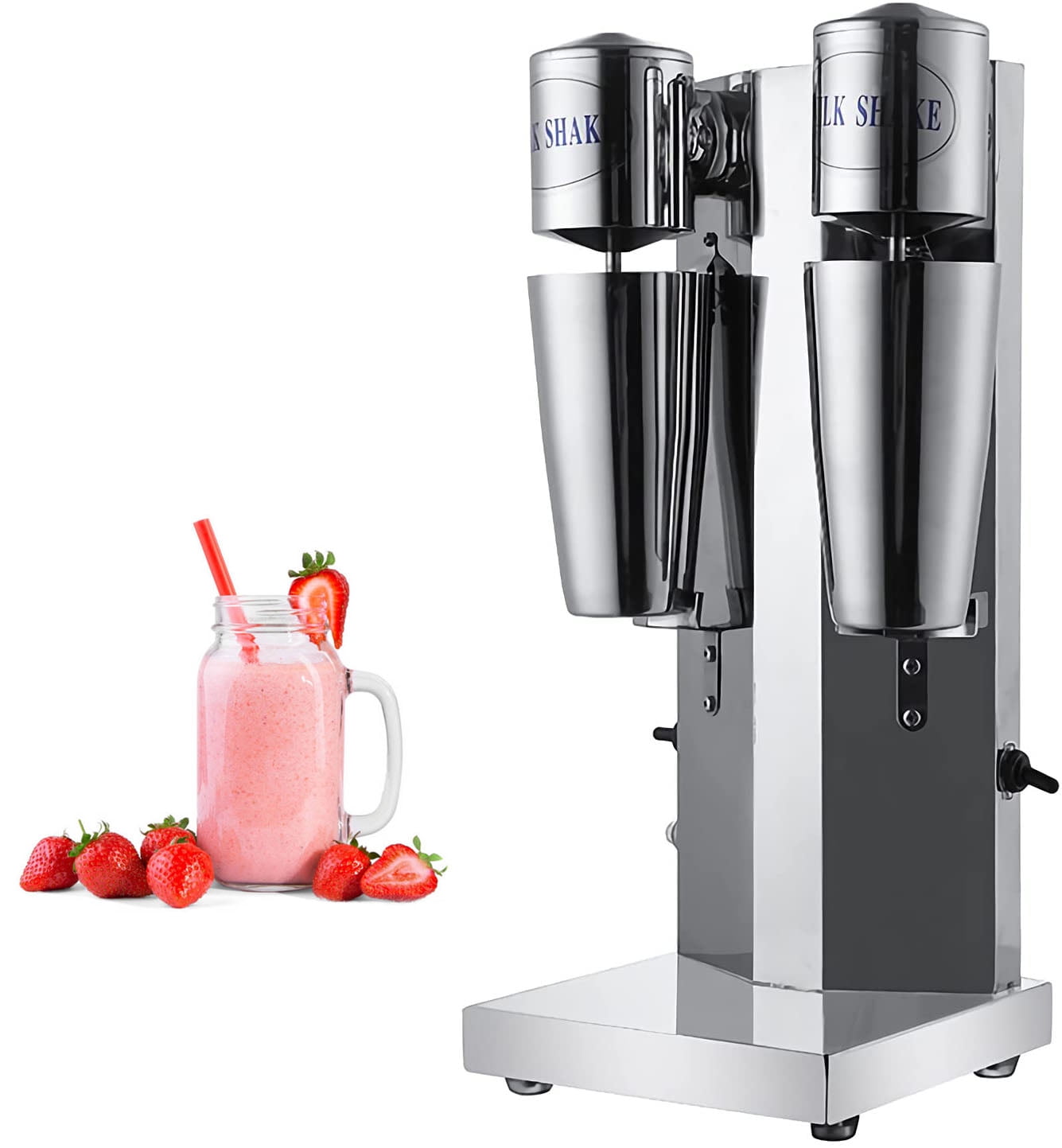 PreAsion Electric Milkshake Maker Drink Mixer Shake Machine Double Head ...