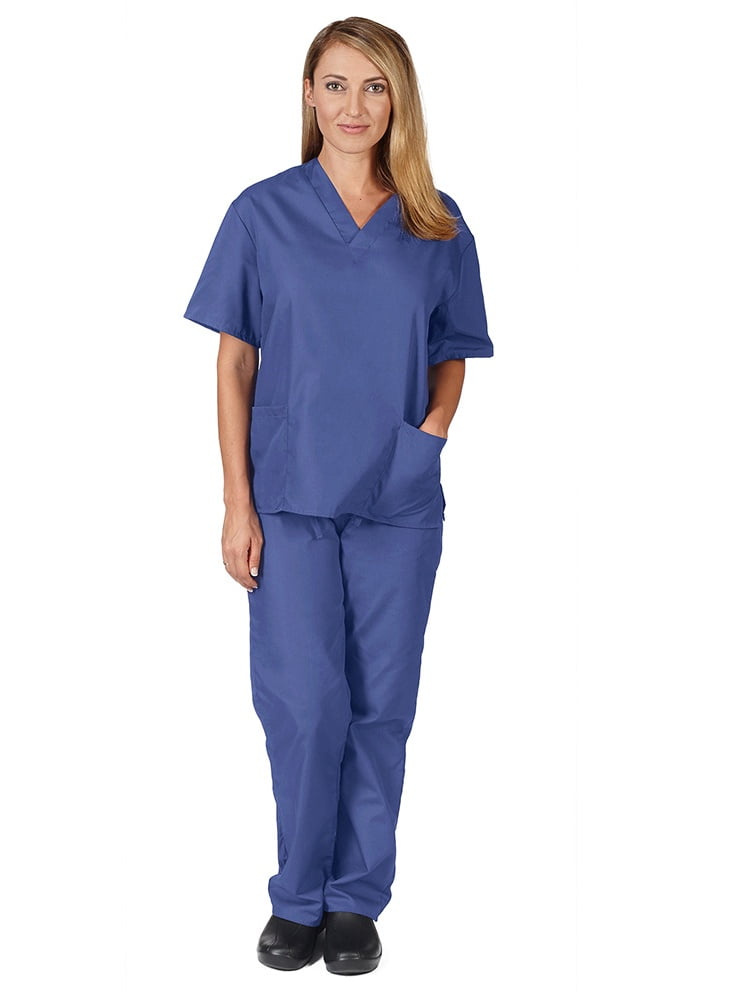 Natural Uniforms UNISEX SIX POCKET SOLID SCRUB SET - BP101 - Walmart.com