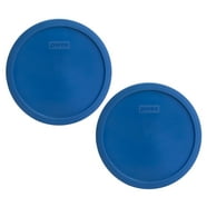 Pyrex 7201-PC Blue Plastic Food Storage Replacement Lid Cover (2-Pack ...