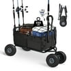 GDLF Beach Utility Folding Fishing Cart with Big Sand Surf, Heavy Duty ...