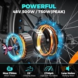 Speedrid Electric Bicycle, 26"x4" Fat Tire Ebike, 500W Mountain Bike ...