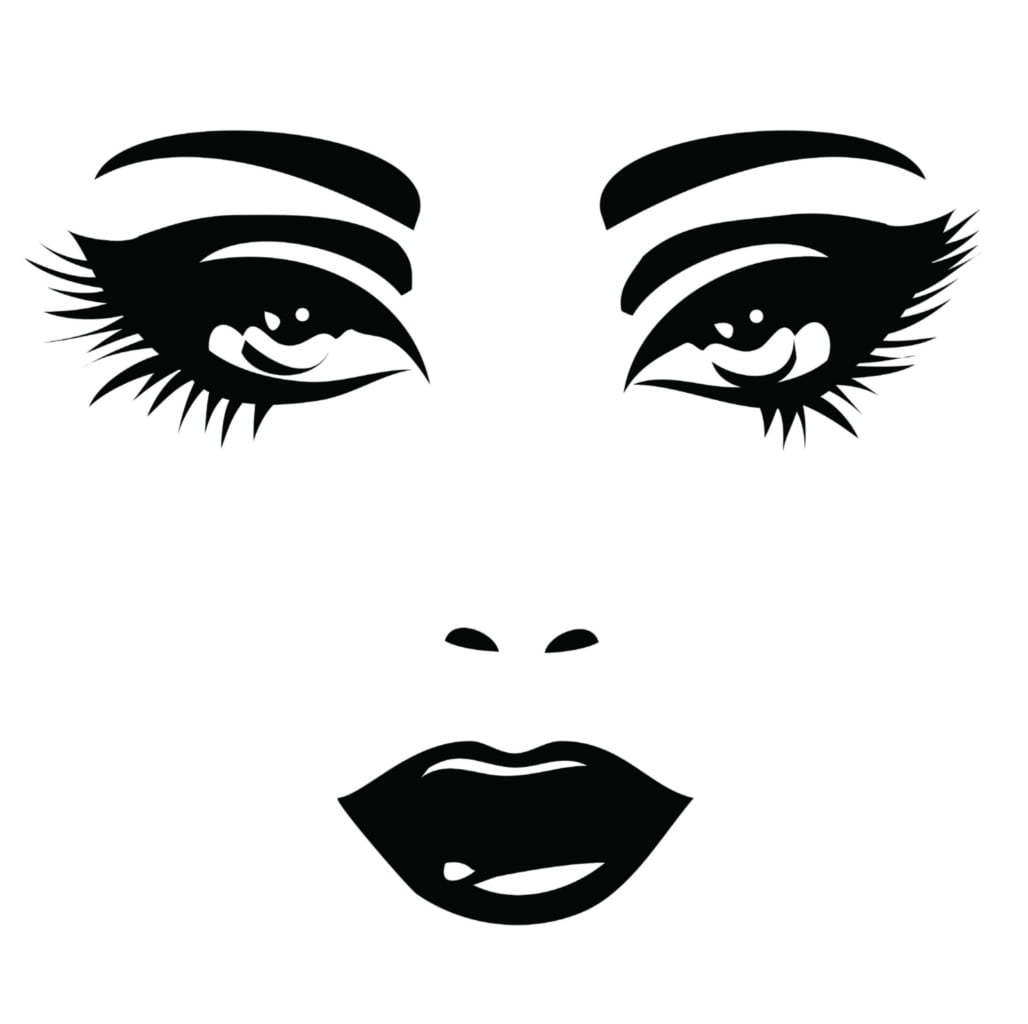 Design With Vinyl Artwork face Pretty Girls Face Perfect Curves Fair ...