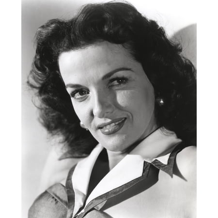 Jane Russell Portrait in White Suit Dress with Black Outline on the ...