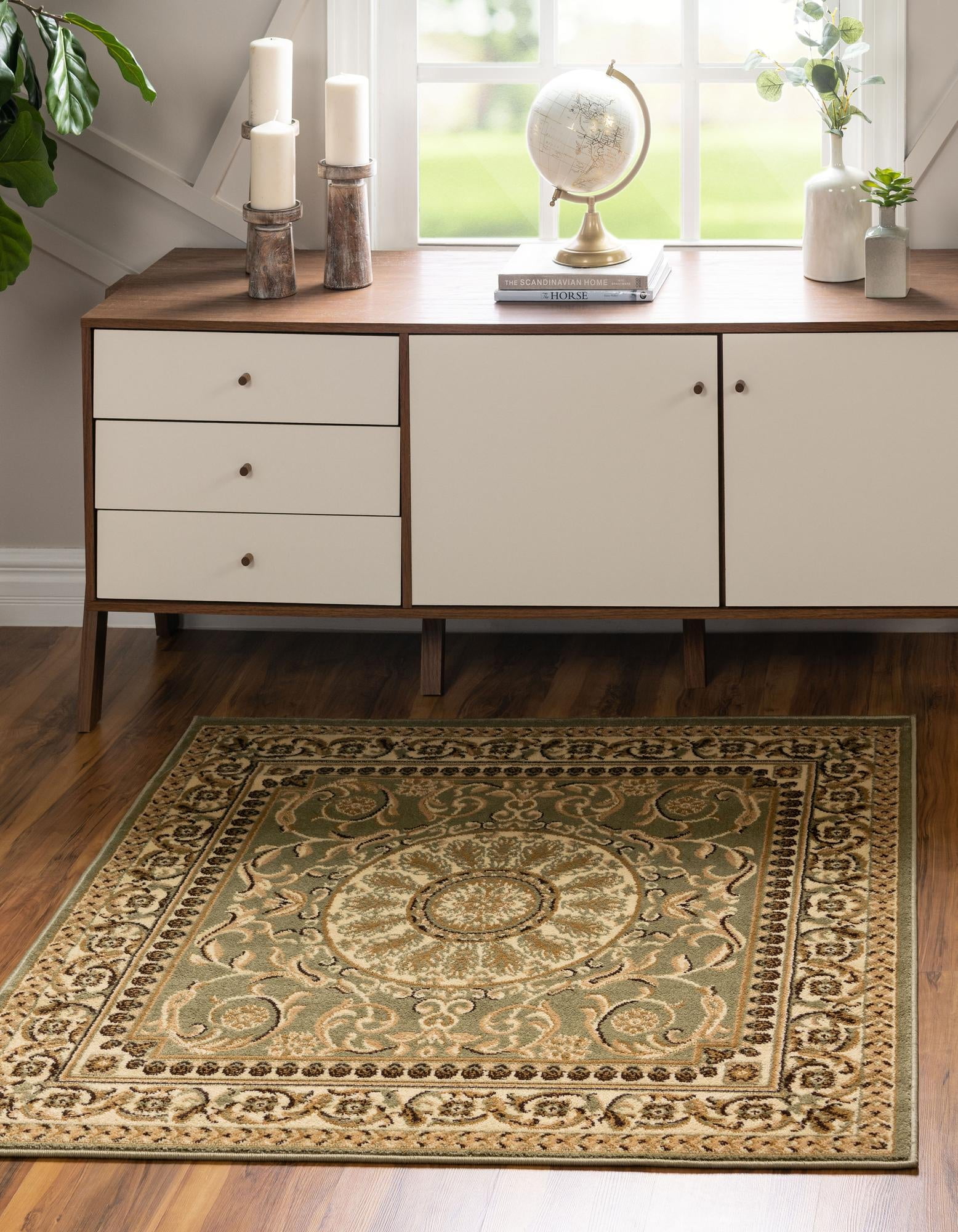 Rugs.com Chateau Collection Rug – 8' x 11' Cream Medium Rug Perfect For ...