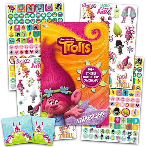 Trolls Stickers with 2 Bonus Licensed Stickers ~ Over 295 Reward ...