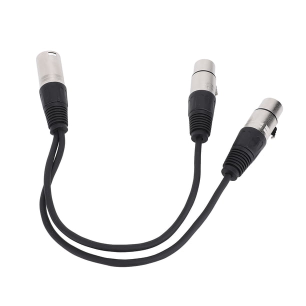 XLR Y Splitter Cable, Dual Female XLR To Male XLR Y Cable Noiseless ...