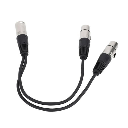 XLR Y Splitter Cable, Dual Female XLR To Male XLR Y Cable Noiseless ...