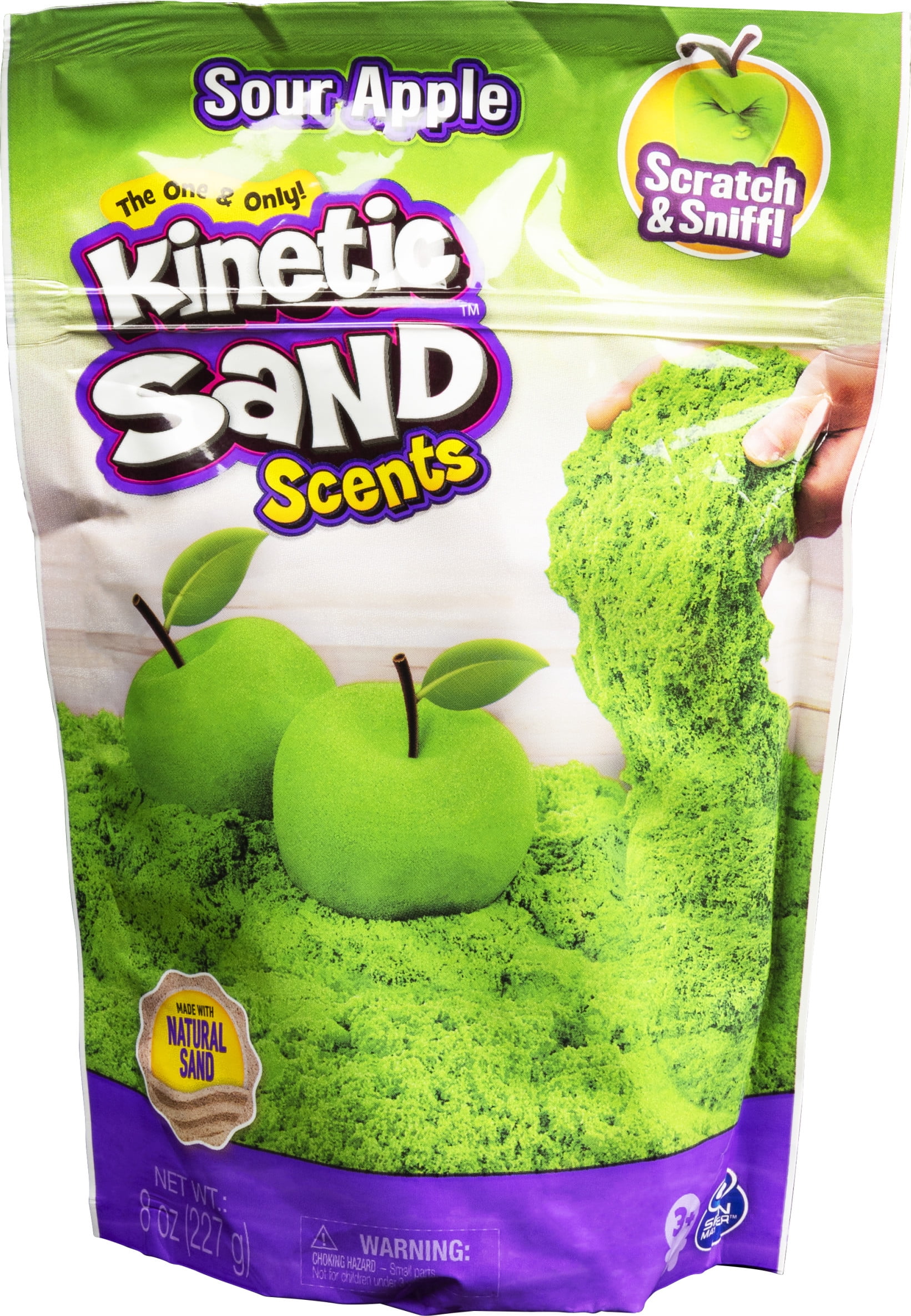 Kinetic Sand Scents, 8oz Sour Apple Green Scented Kinetic Sand, for ...