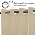 Outdoor Curtain Beige 100"W x 95"L (Pack of 1) - Walmart.com