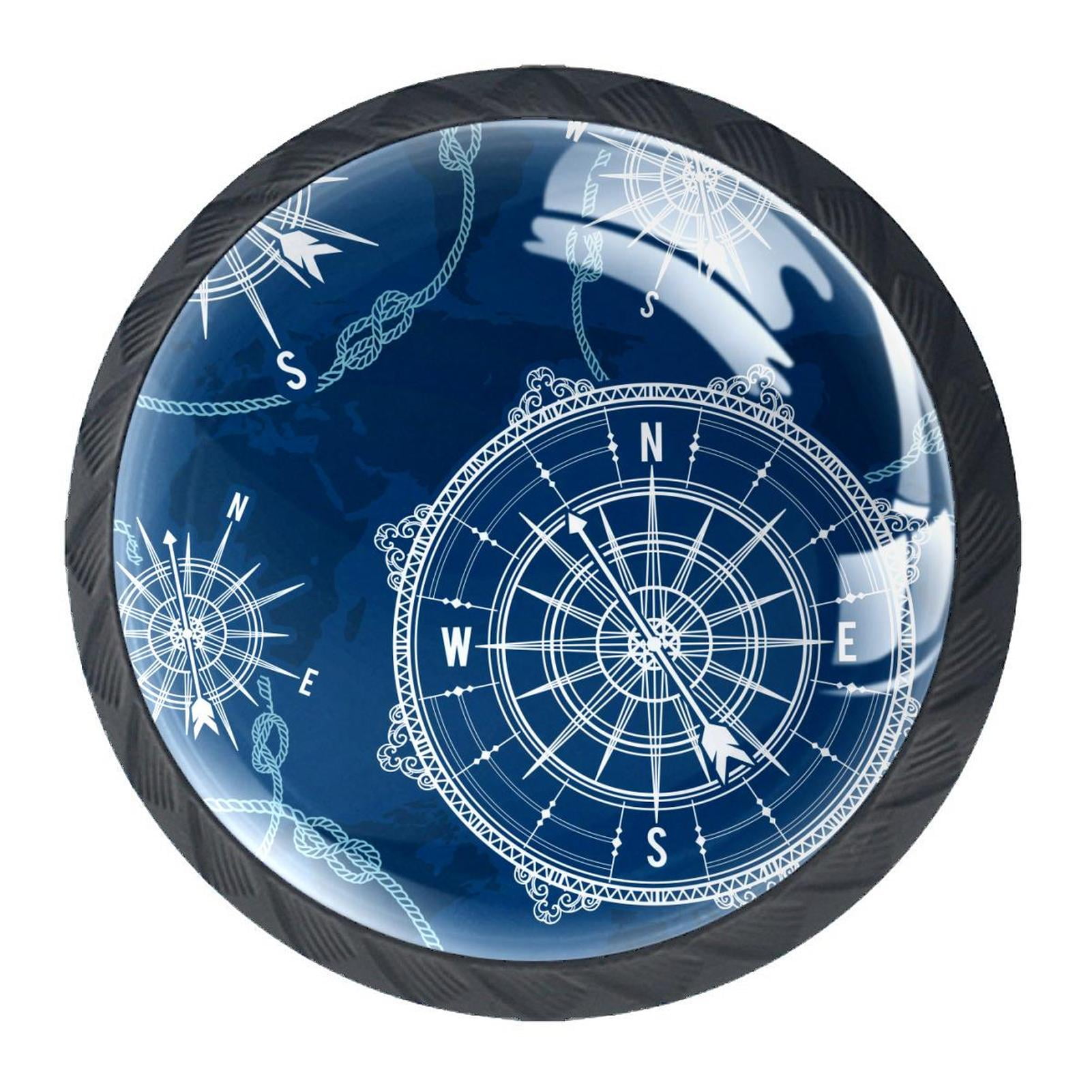 4 Pcs Compass World Map Knobs for Kitchen Cabinet Cupboard Dresser ...