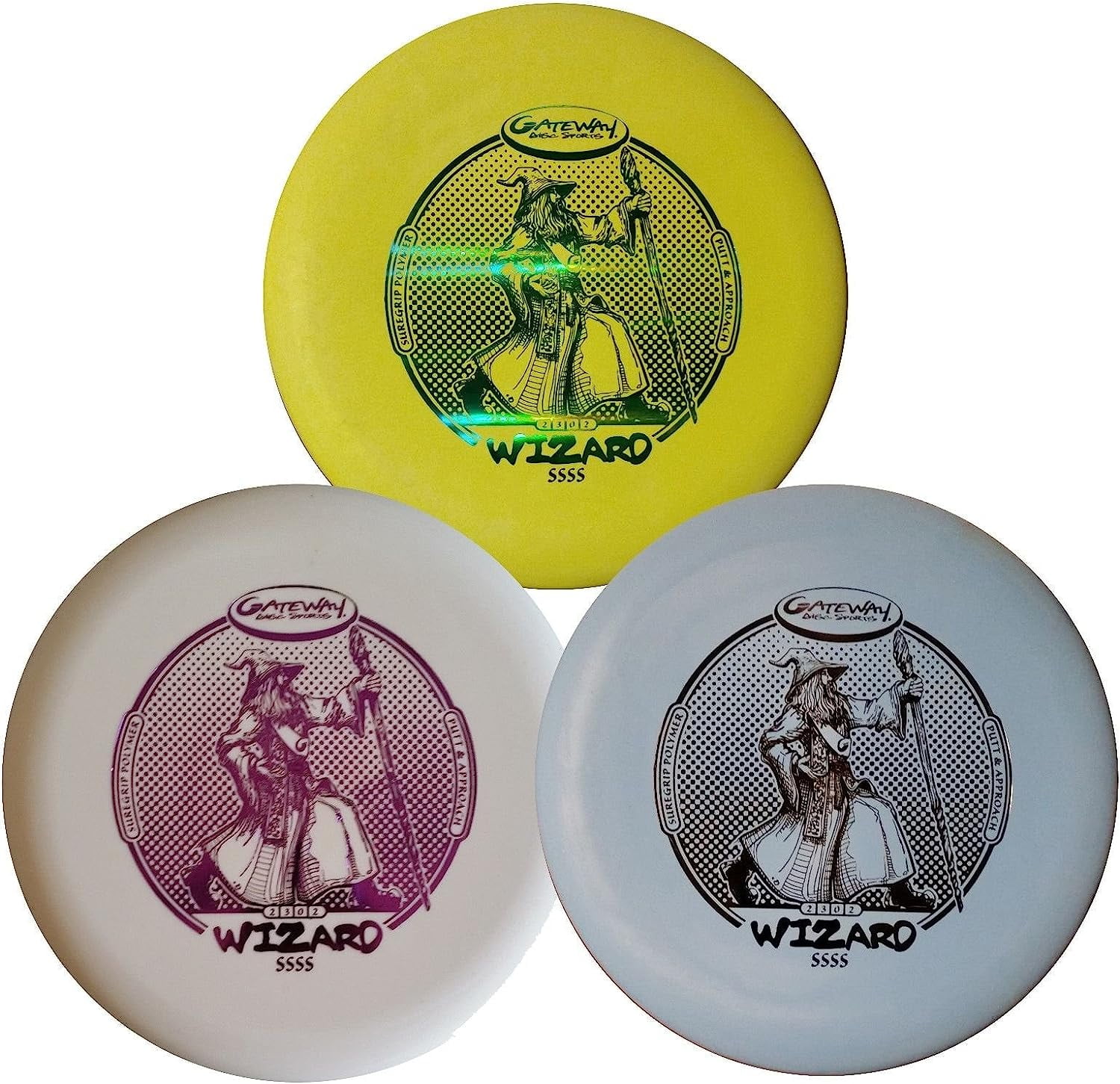Gateway Wizard Disc Golf Putter Approach Disc - 3 Pack (SSSS (4S ...