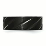 Titanium Swirl Design Black IP-plated 8mm Brushed/Polished Band ...
